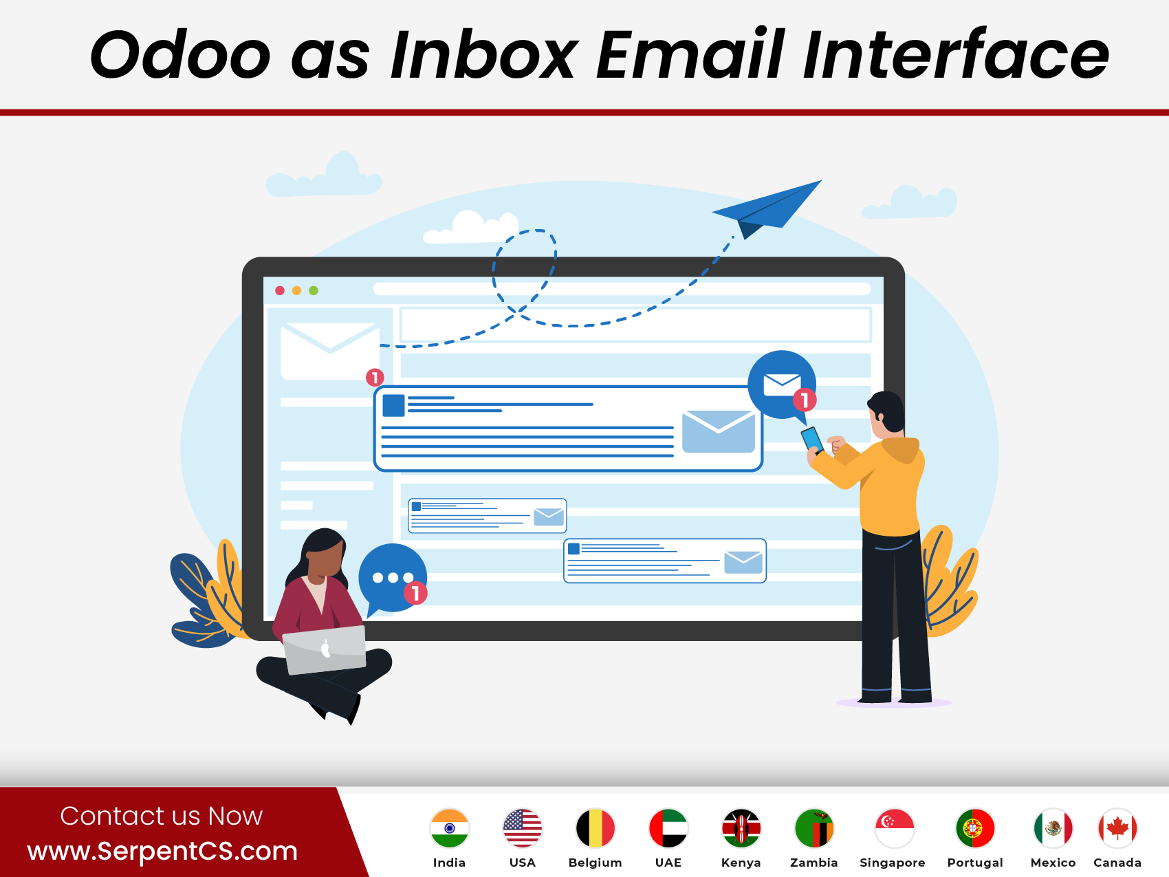 Customised Odoo Web email interface
